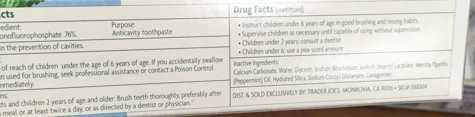 Trader Joe's Toothpaste, Peppermint - Trader Joe's Reviews