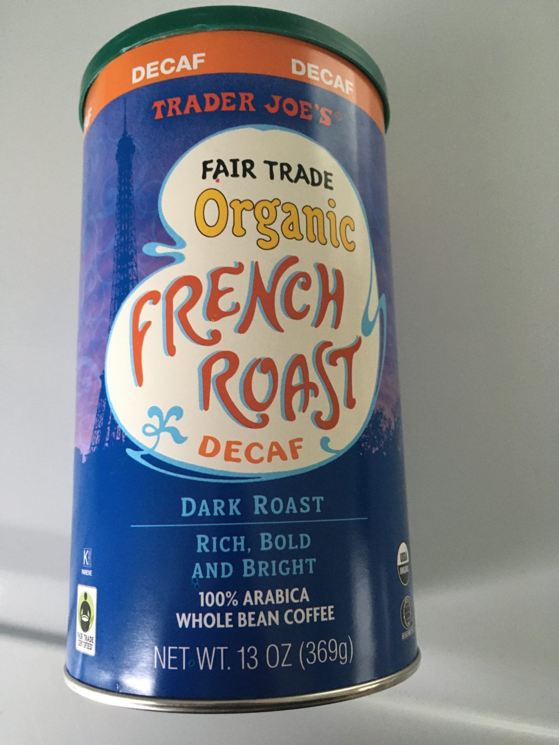 Trader Joe's Decaf Coffee, French Roast & Water Processed - Trader Joe ...