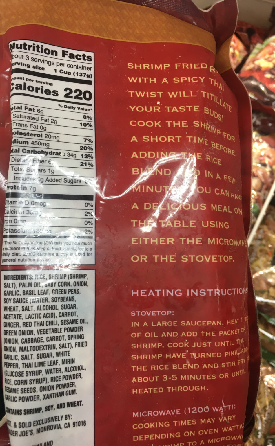 Trader Joe's Shrimp Fried Rice, Spicy Thai - Trader Joe's Reviews